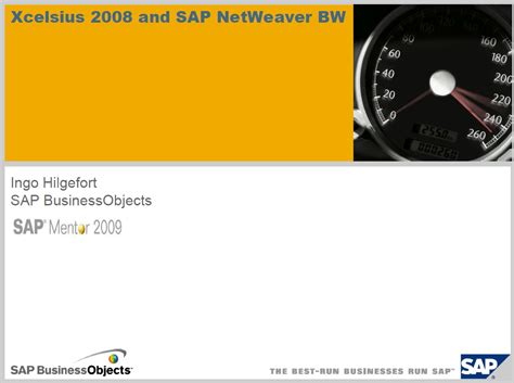 Xcelsius And Sap Netweaver Bw Sap Mentor Webinar Myxcelsius