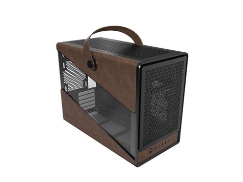 Montech Heritage Black Black Steel Leather Tempered Glass Micro Atxmini Itx Backplane