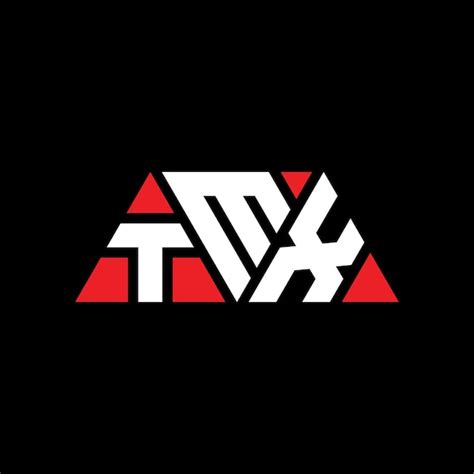 Desenho de logotipo de letra triangular tmx forma de triângulo tmx