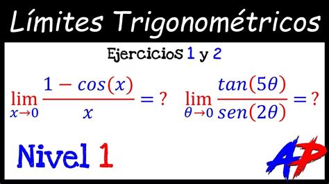 Limites Trigonométricos 2 ejercicios resueltos YouTube