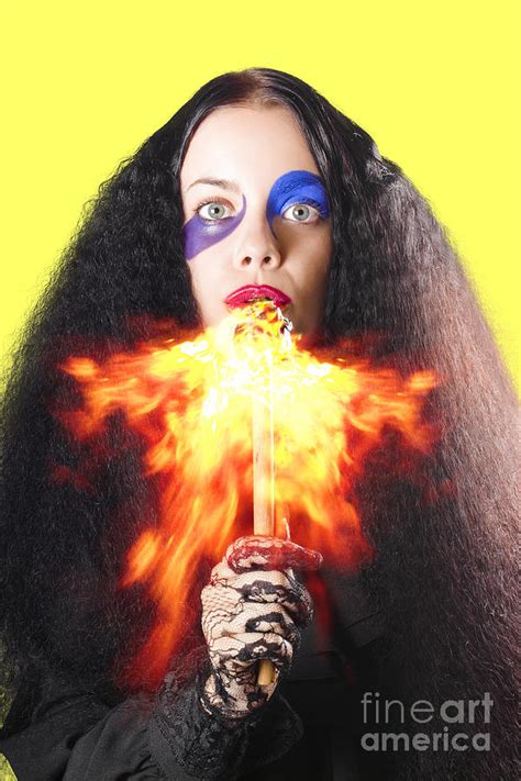 Woman Breathing Fire From Mouth Photograph By Jorgo Photography Fine