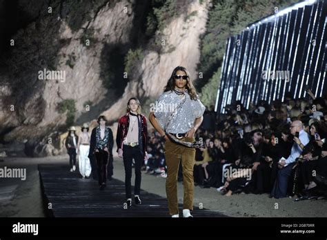 malibu ca 06 06 2019 saint laurent fashion show pictured saint