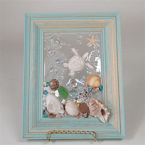 Sea Glass Art Framed Etsy