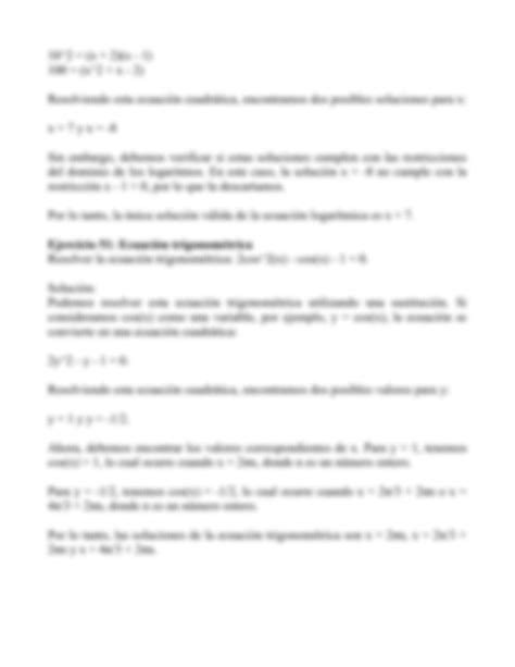 SOLUTION Ejercicios Resueltos De Ecuaciones Cuadr Ticas Logar Tmicas Y