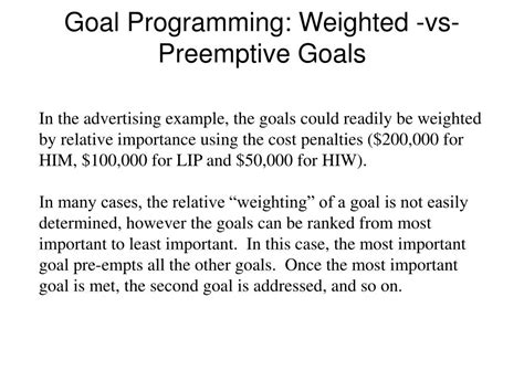 Ppt Goal Programming Powerpoint Presentation Free Download Id3309971