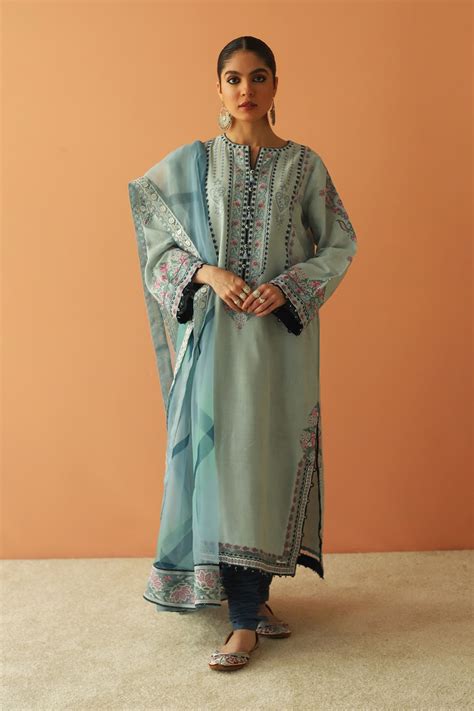 Zara Shahjahan Unstitched 3 Piece Embroidered Lawn Collection2023 Zsj