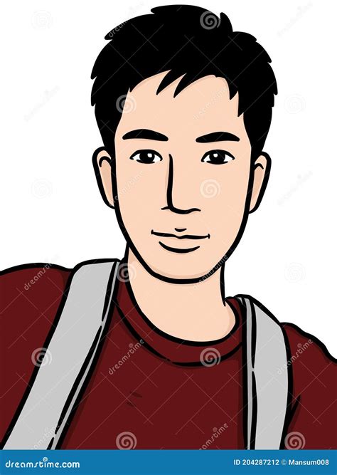 Cartoon Cute Man On White Background Stock Illustration Illustration