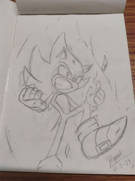 Super Sonic Sketch By Bhageshsonic On Deviantart