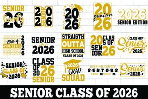 Senior Class Of 2026 Svg Png Bundle Graphic By Mygrafics11 · Creative