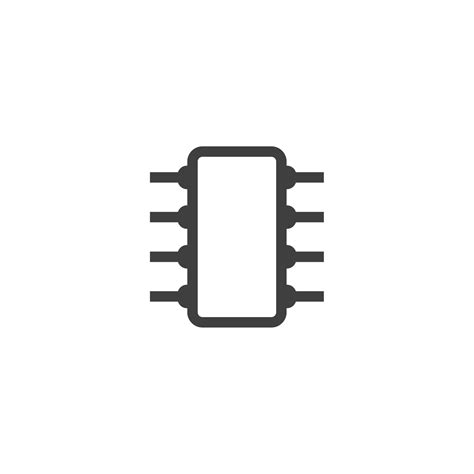 Vector Sign Of The Computer Chip Symbol Is Isolated On A White Background Computer Chip Icon