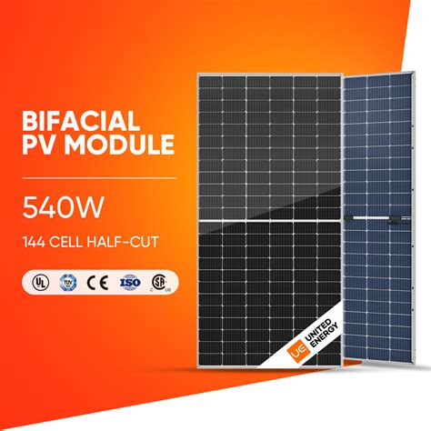 Green House Mono Perc Half Cut 540w 545w Double Glass Bifacial 550w