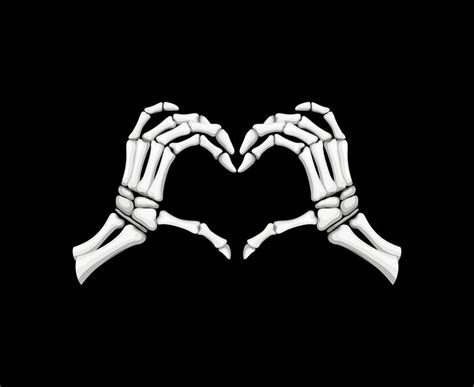 Skeleton Hand Heart Vector Art Icons And Graphics For Free Download