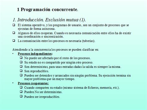 concurrencia exclusión mutua y sincronización comunicación entre procesos
