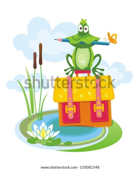 Frog Briefcase Vector Illustration Stock Vector Royalty Free 150081548 Shutterstock