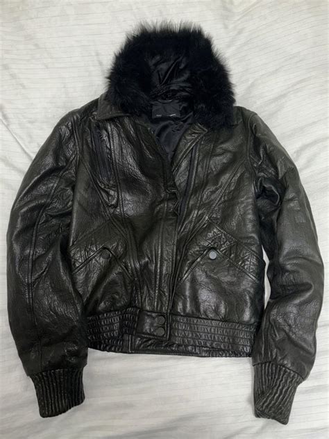 【alexander Wang】 ファー付き レザージャケット メルカリ