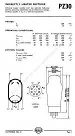 PZ 30, Tube PZ30; Röhre PZ 30 ID18969, High-vacuum Rectifier ...