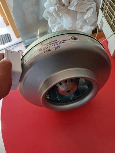 230 V Steel Circular Inline Fan Capacity 100 Cfm Sweep Size 100mm