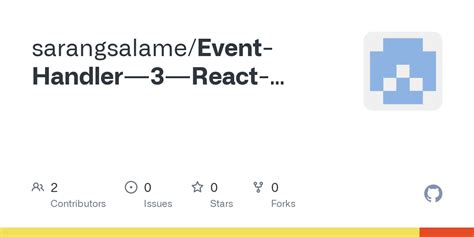 Github Sarangsalameevent Handler 3 React State Events Adding