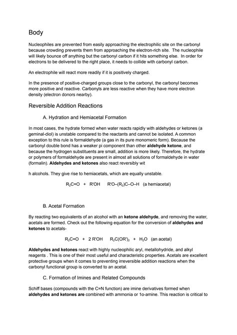 Solution Relative Reactivities Of Aldehydes And Ketones Studypool