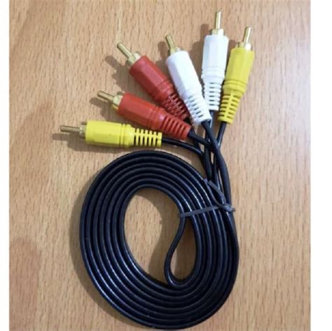 Jual KABEL RCA M Ke AV METER MERAH PUTIH KUNING DVD SPEAKER TO TV CABLE Di Seller Elektro