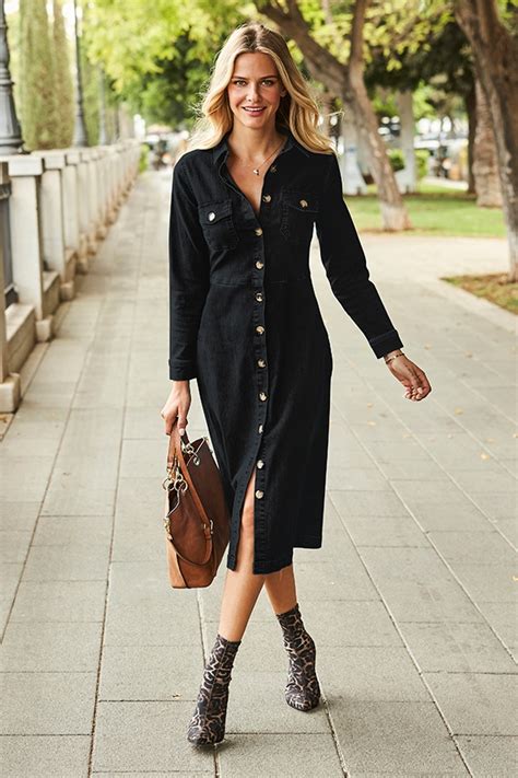 Black Denim Midi Dress Dresses Images 2024 Page 3