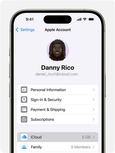 An IPhone Showing ICloud As The Selected Option In Settings