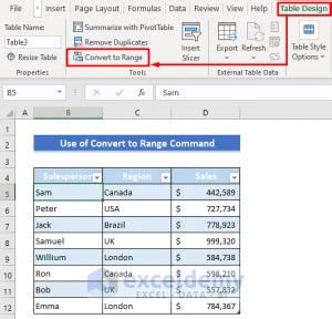 How To Remove Table Functionality In Excel Methods ExcelDemy