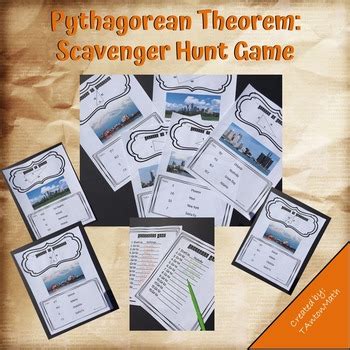 Pythagorean Theorem Scavenger Hunt Game By TAntonMath TpT