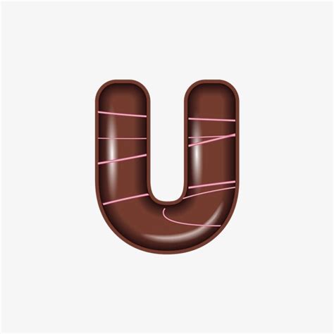 초콜릿 자모 알파벳 U 일러스트 Png 초콜릿 문자 U 이미지 벡터 Psd 파일 Pngtree In 2025 Alphabet Chocolate