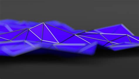 Premium Photo Abstract Plexus Digital Blue Color Wave Triangulation