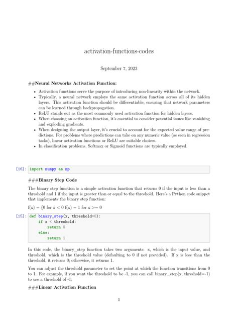 Neural Networks Activation Functions 1694135997 Pdf Algorithms Machine Learning
