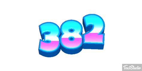 382 Number Animated  Logo Designs