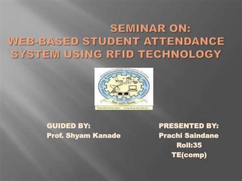Rfid Based Attendance System Ppt Pptx Technology And Computing
