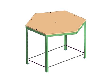 Стол шестигранный - Чертежи, 3D Модели, Проекты, Металлоконструкции