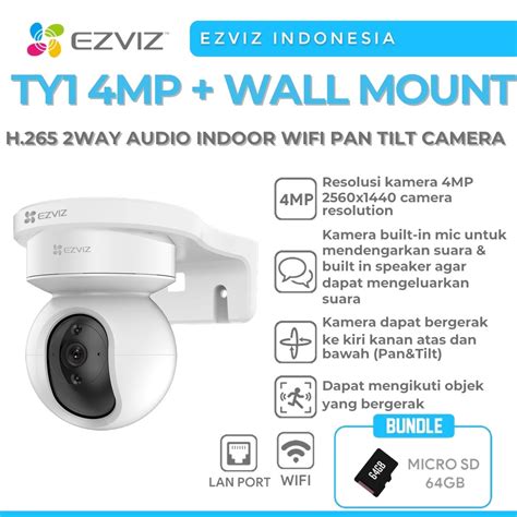 Jual Ezviz C6cn 4mp Bundle Wall Mount Home Dome Smart Wireless Ip