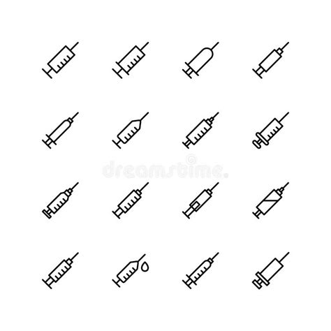 Spuit Vlak Pictogram Vector Illustratie Illustration Of Immunisering