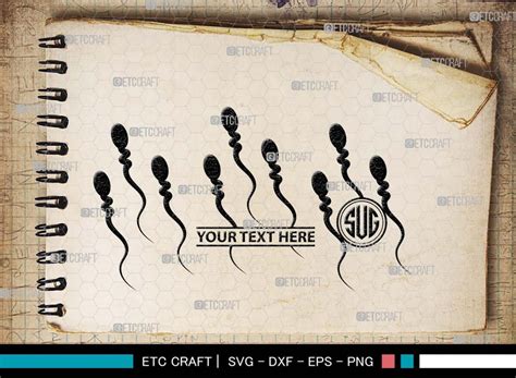 Sperm Monogram Sperm Silhouette Sperm Svg Male Anatomy Svg Semen