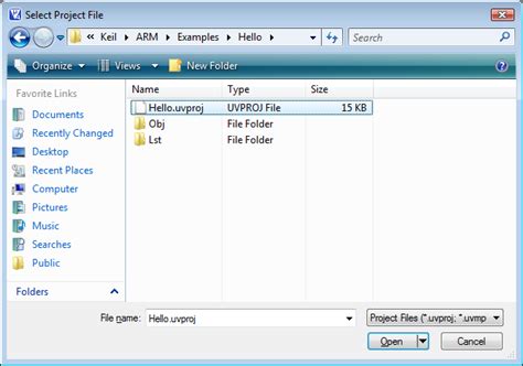 µvision Users Guide Hello Your First Embedded Program