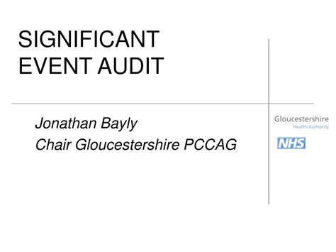 PPT SIGNIFICANT EVENT AUDIT PowerPoint Presentation Free Download ID 759040