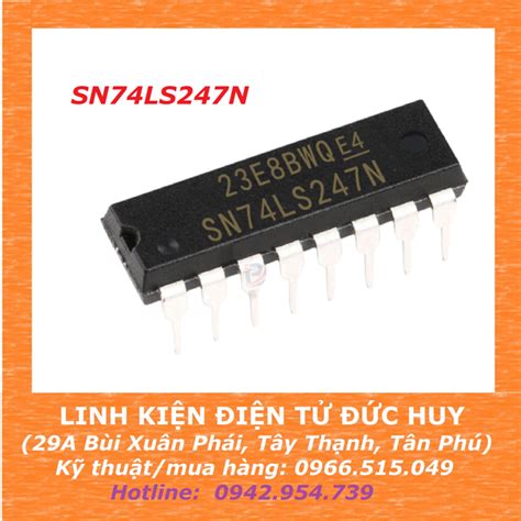 74ls247 Ic GiẢi MÃ Bcd Sang Led 7 ĐoẠn Linh KiỆn ĐiỆn TỬ ĐỨc Huy 29a