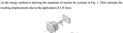 Use The Energy Method To Deriving The Equations Of Motion For Systems