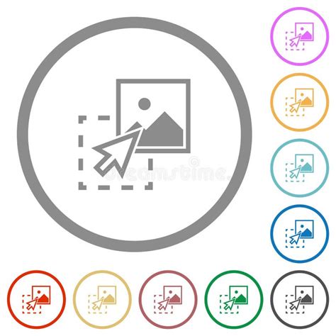 Arrastrar Imagen Para Cargar Iconos Planos Con Contornos Ilustración