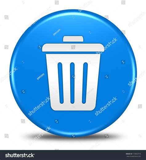 Trash Can Button Isolated Stock Illustration Shutterstock