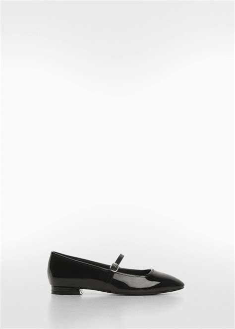 Patent Leather Effect Ballerina Mango