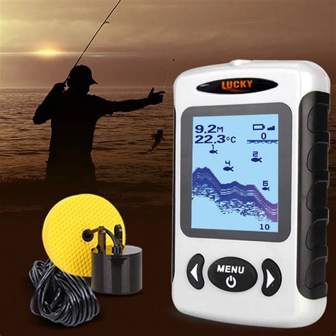 LUCKY FF Fish Finder Wired Sonar Sensor Transducer Detector Degree KHz Sonar Fish