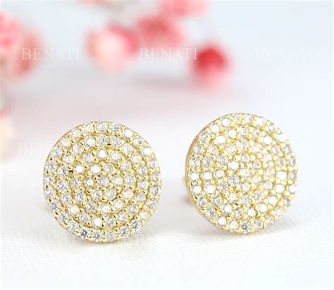 14k Gold Stud Earrings Solid Gold Stud Earrings Benati