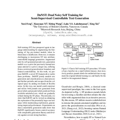 Dunst Dual Noisy Self Training For Semi Supervised Controllable Text Generation Acl Anthology