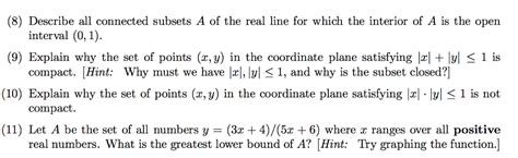 solved topology 8 describe all connected subsets a of