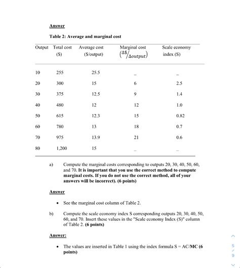 Solved How To Calculate The Marginal Cost The Correct Chegg