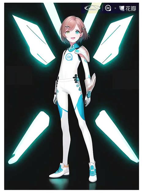 她是⼀个由icar⾃我进化⽽来的⼥孩，作为⼀个硅基⽣命拥有着意识和情感，具备丰沛的情感能⼒，参考跑车元素设计 外观未来科技感强，未来高科技